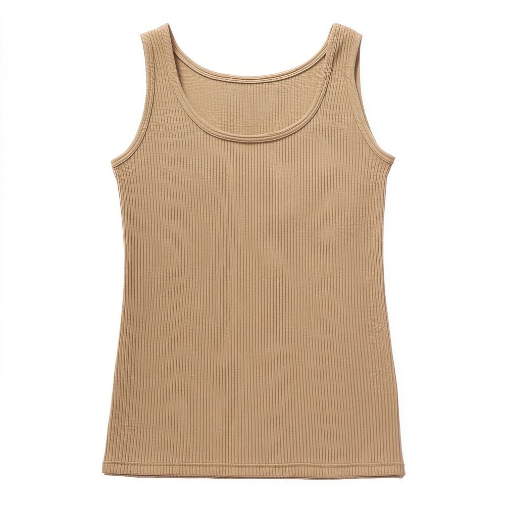 Beige tank top square neckline | Free Photo - rawpixel
