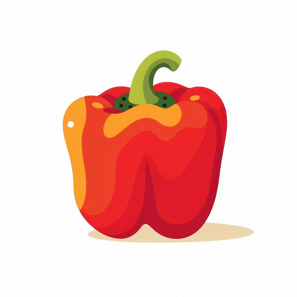 One bell pepper vector illustration | Free Photo Illustration - rawpixel