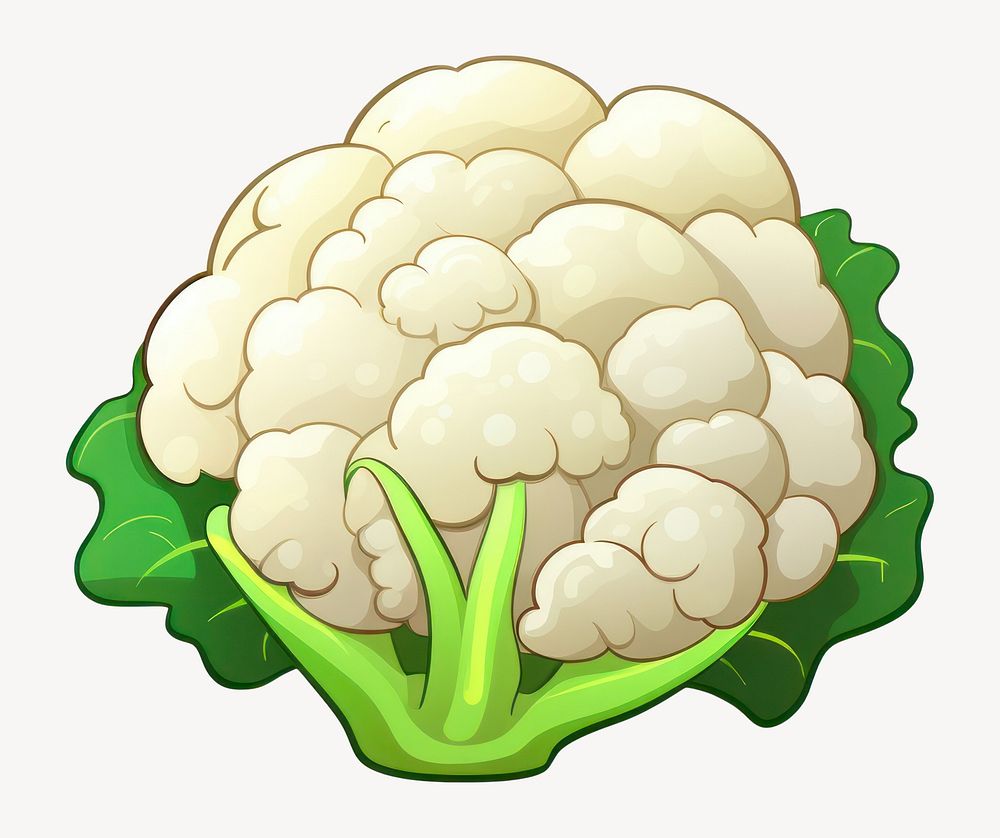 One cauliflower vector illustration vegetable | Free Vector - rawpixel