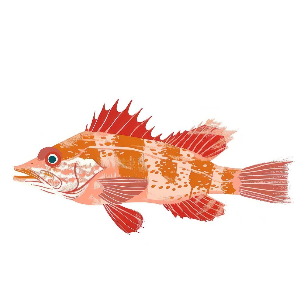 Cute rockfish illustration animal colorful | Free Photo Illustration ...