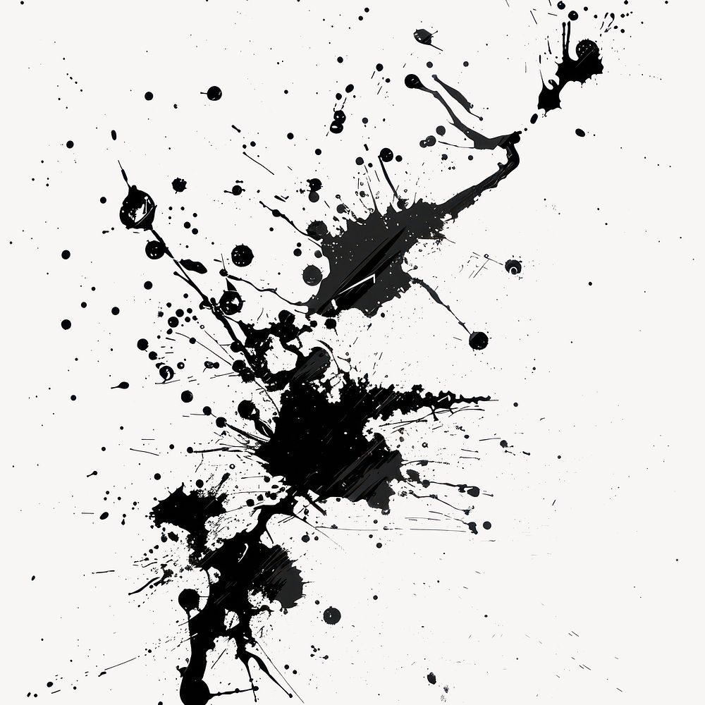 Simple real ink splatter black | Free Vector Illustration - rawpixel