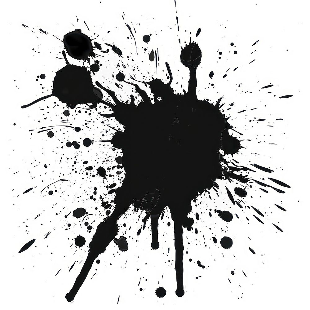 Simple real ink splatter stencil | Free Photo Illustration - rawpixel