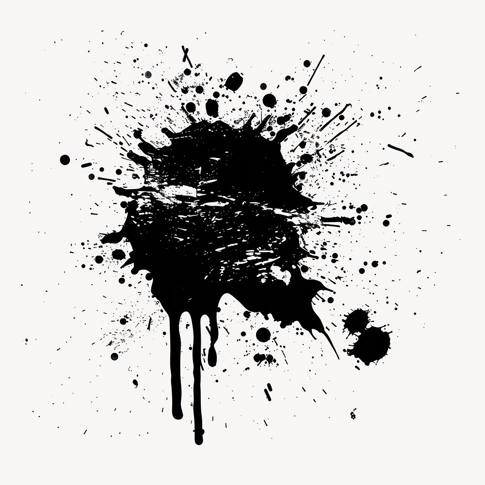 Simple real ink splatter stencil | Free Vector Illustration - rawpixel