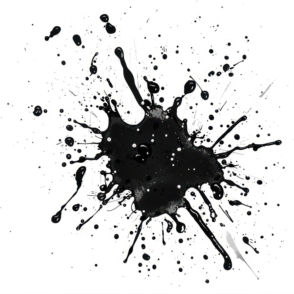Simple real ink splatter black | Free Photo Illustration - rawpixel