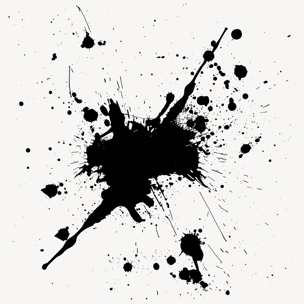 Simple real ink splatter stencil | Free Vector Illustration - rawpixel
