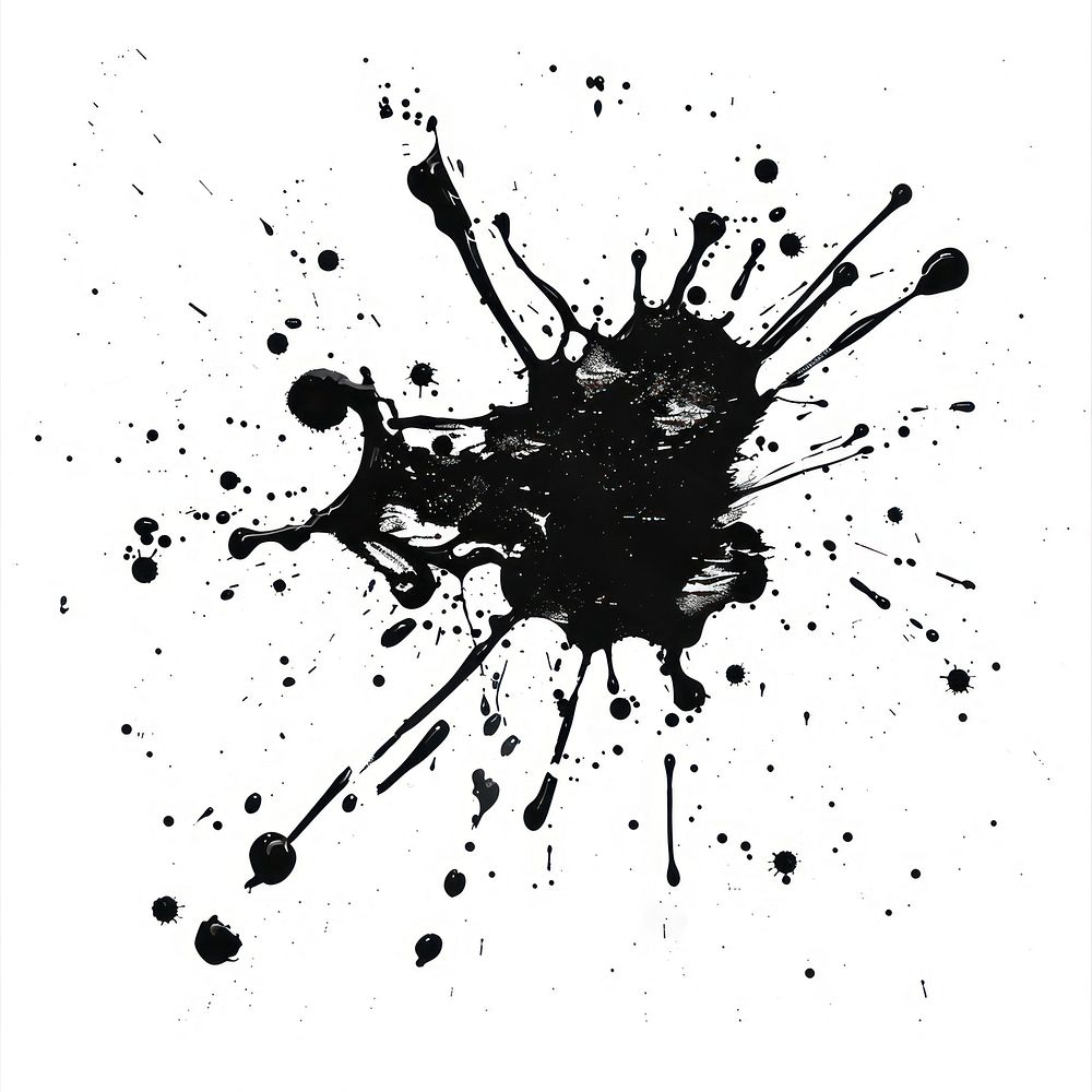 Simple real ink splatter black | Free Photo Illustration - rawpixel