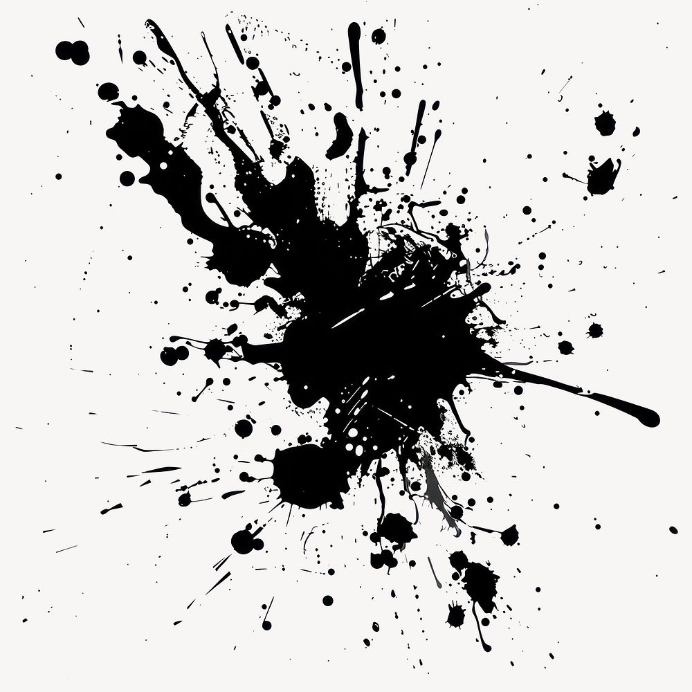 Simple real ink splatter black | Free Vector Illustration - rawpixel
