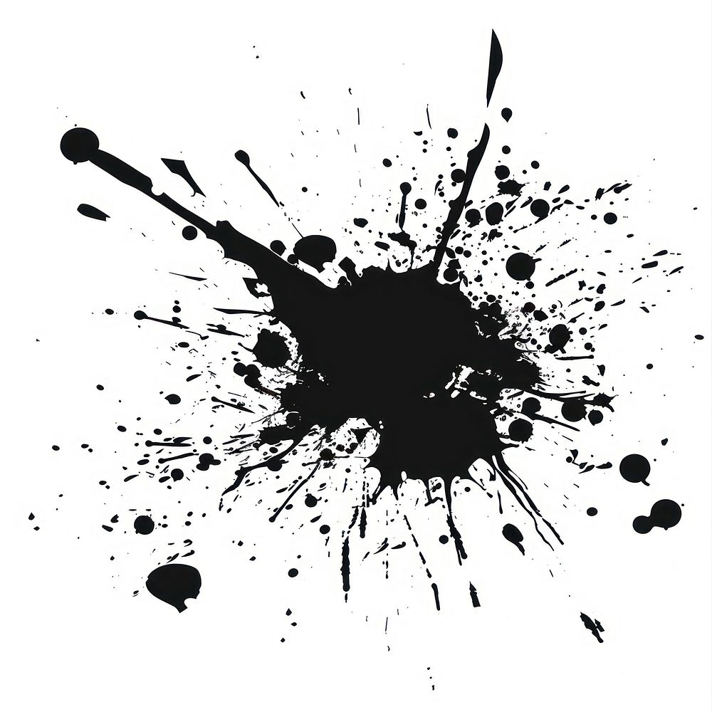 Simple real ink splatter stencil | Free Photo Illustration - rawpixel
