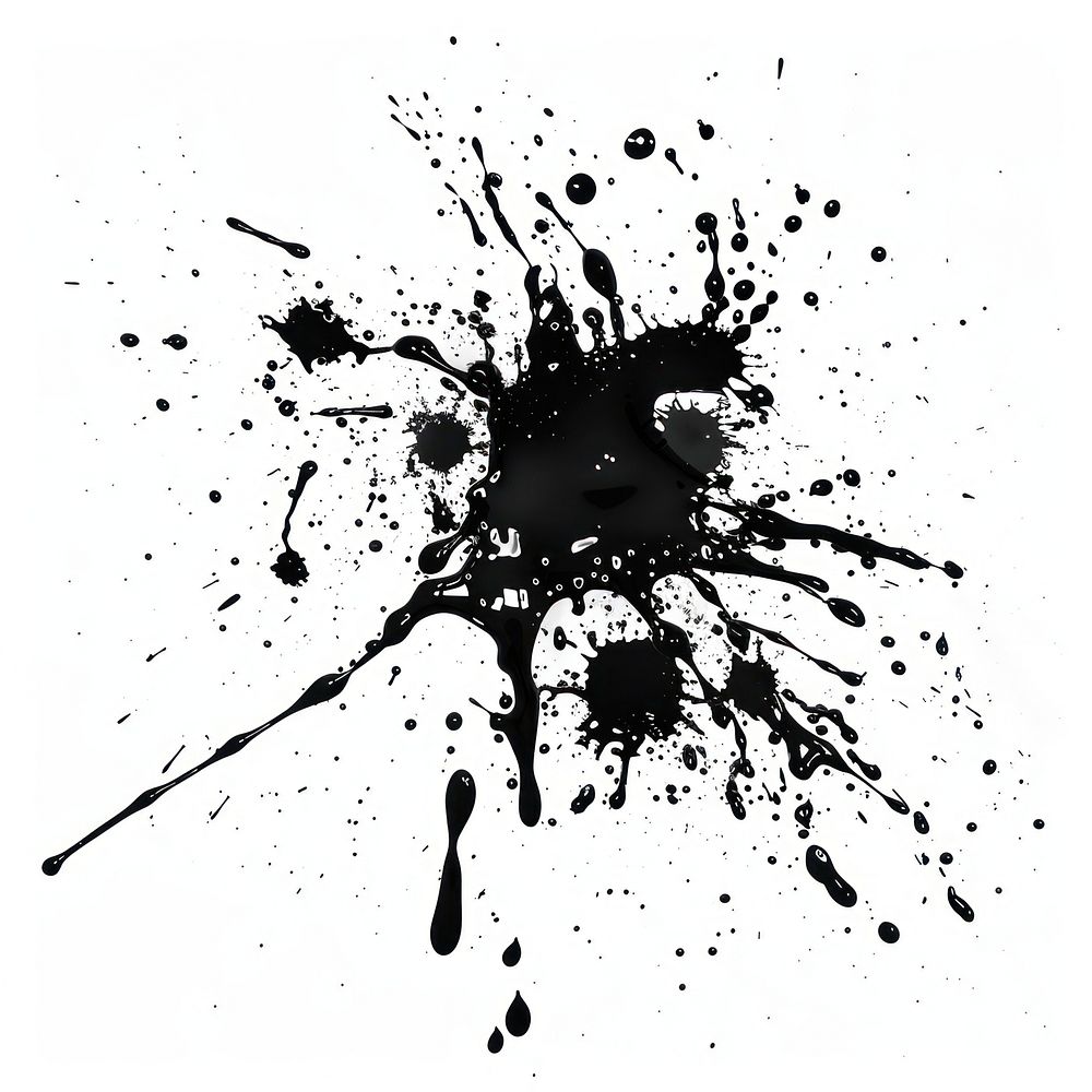 Simple real ink splatter black | Free Photo Illustration - rawpixel
