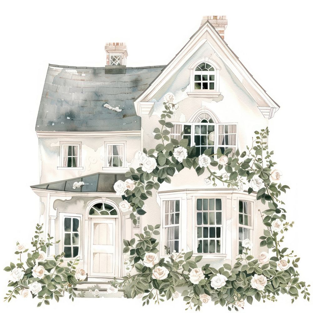 Classic house building art illustration | Free Photo Illustration ...