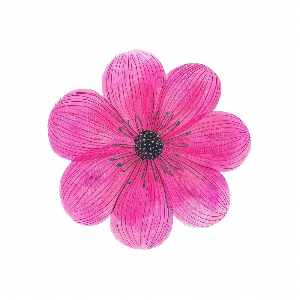 Magenta Cosmos illustration vibrant drawing | Free Photo Illustration ...