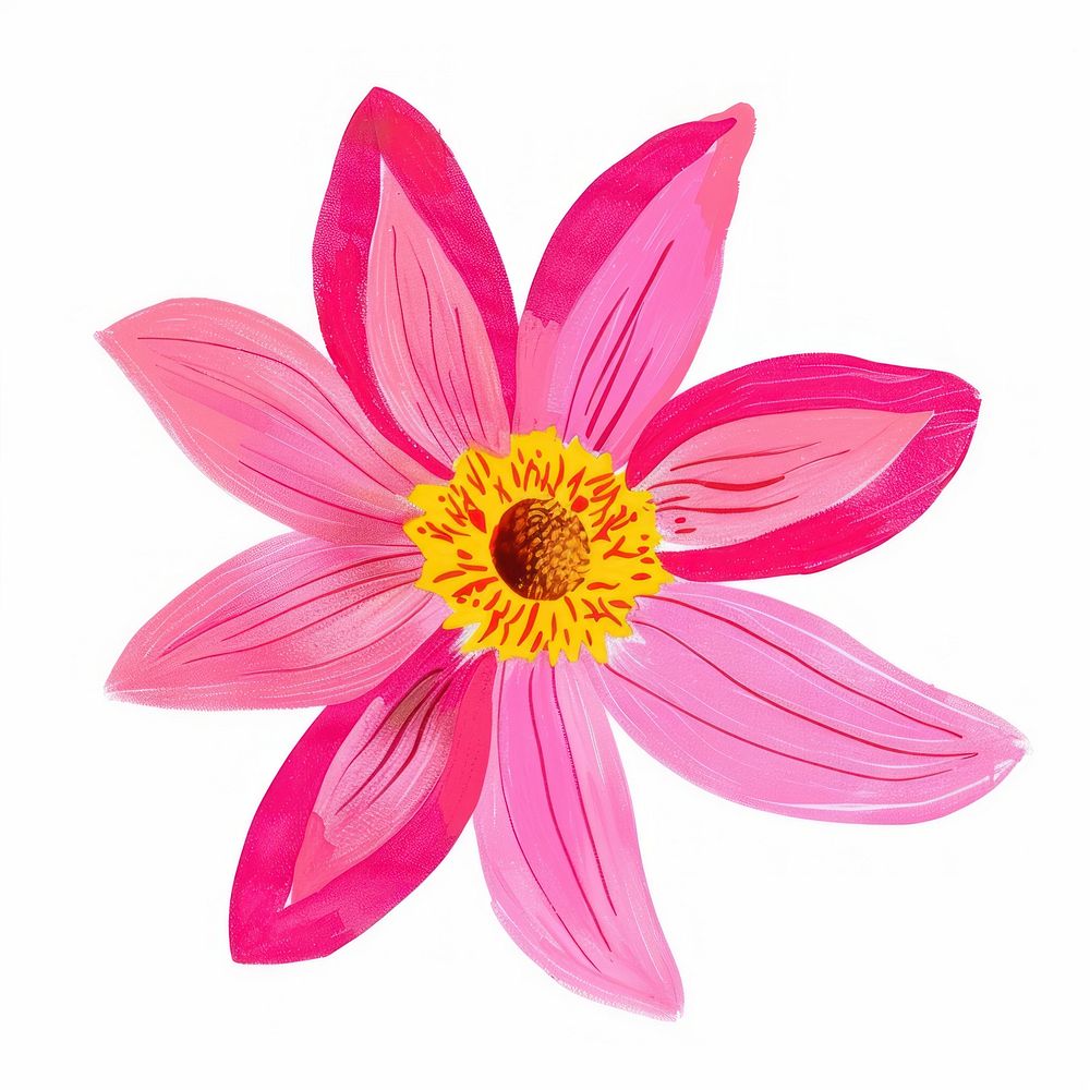 Fuchsia Dahlia illustration vibrant flower. | Free Photo Illustration ...