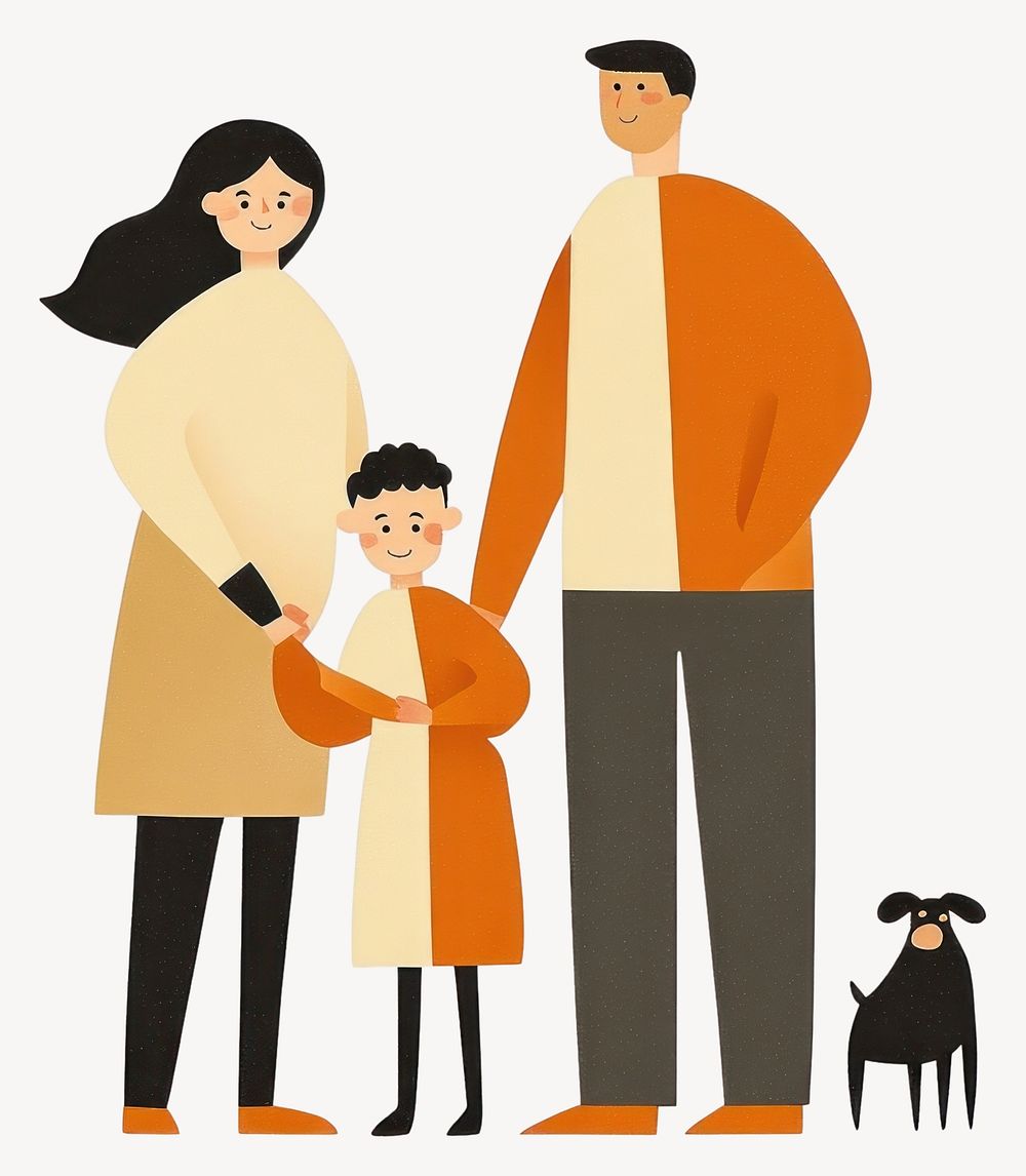 Illustration family happy child vector | Free Vector - rawpixel