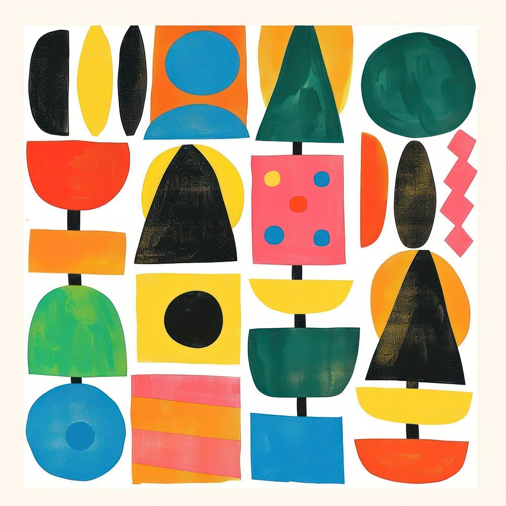 Geometric pattern design shapes. | Free Photo Illustration - rawpixel