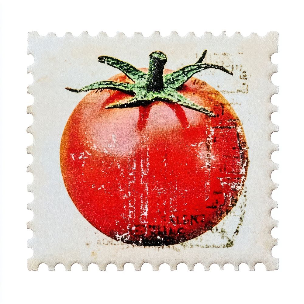 Cute vintage tomato illustration postage | Free Photo - rawpixel