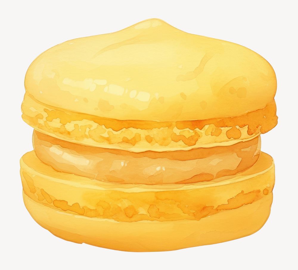 Light yellow Macaron macarons illustration | Free Vector - rawpixel