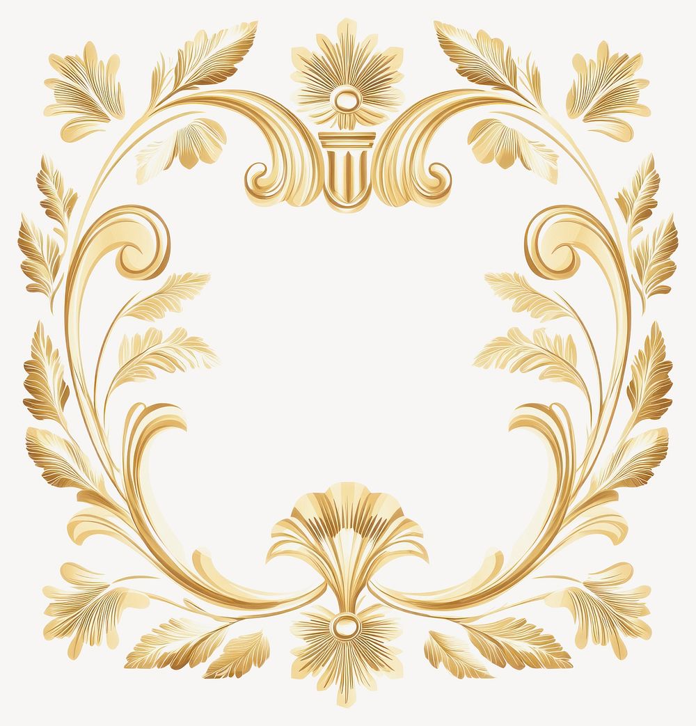 Gold decorative ancient Greek frame | Free Vector Illustration - rawpixel