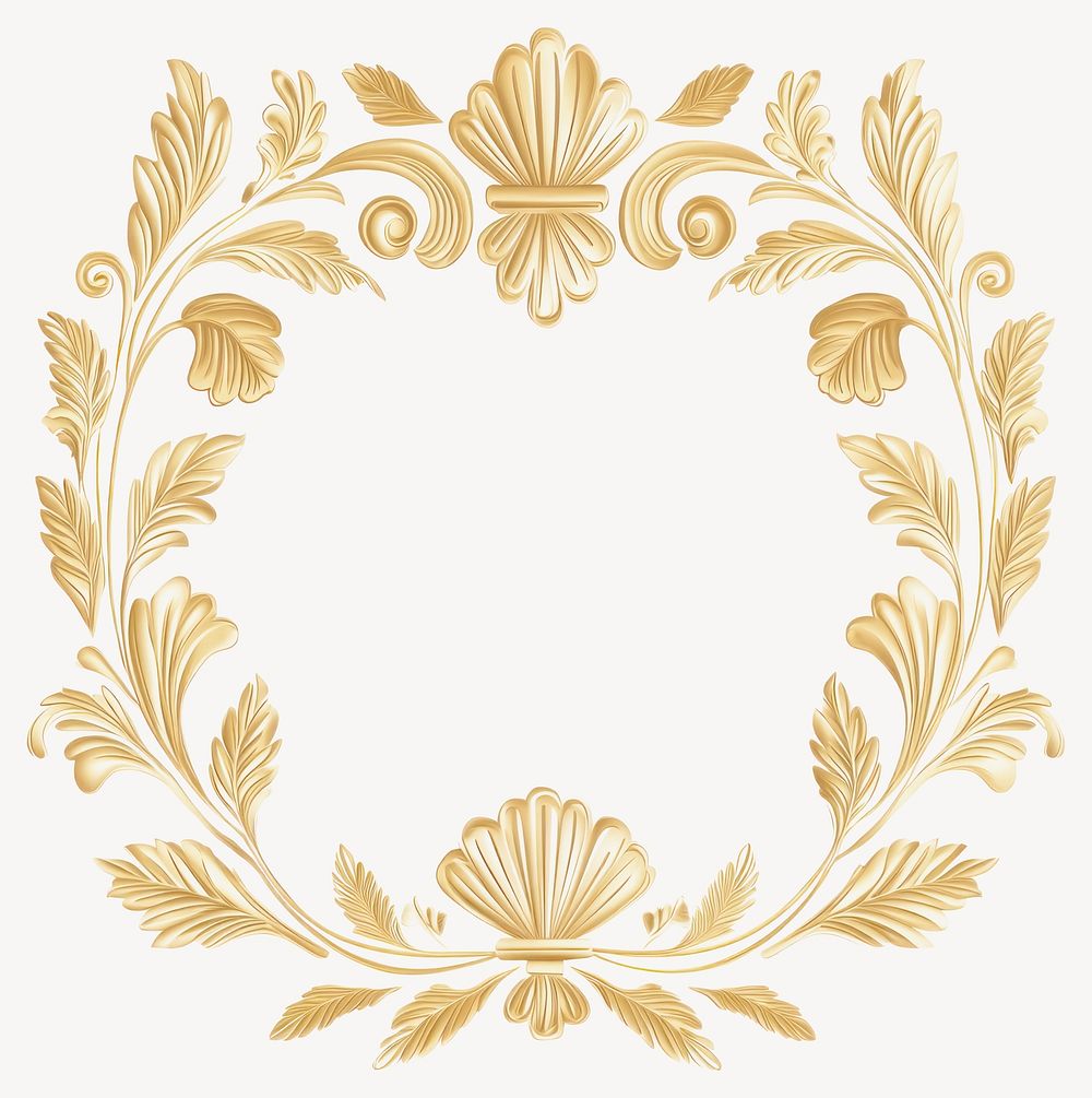 Gold decorative ancient Greek frame | Free Vector Illustration - rawpixel