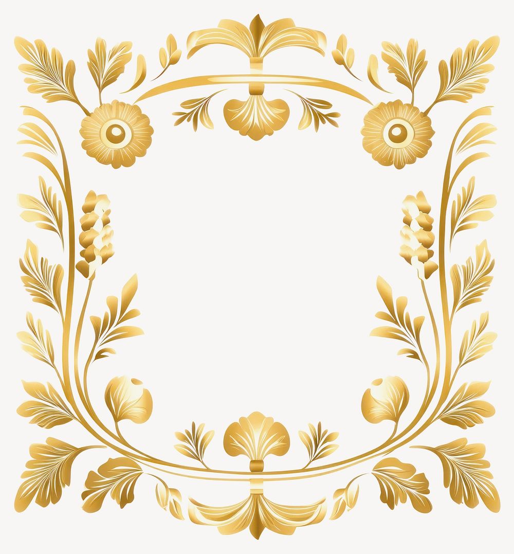Gold decorative ancient Greek frame | Free Vector Illustration - rawpixel