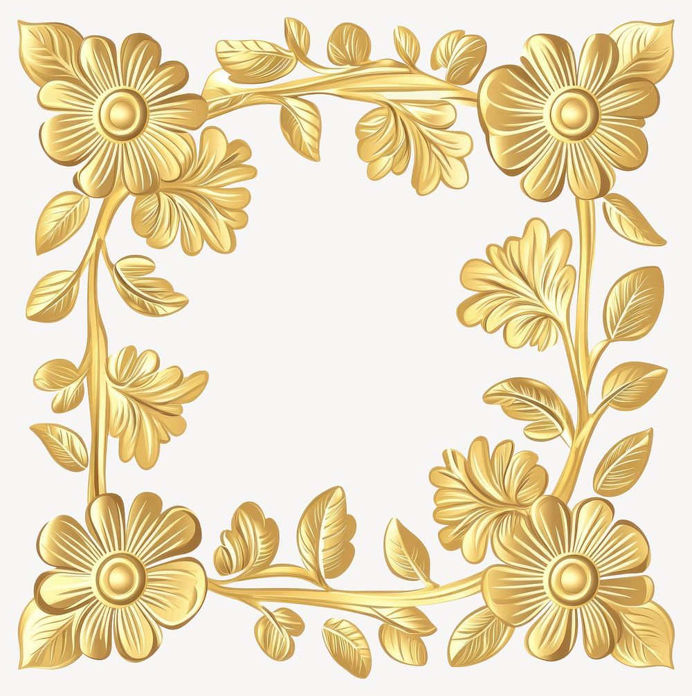 Gold decorative ancient Greek frame | Free Vector Illustration - rawpixel