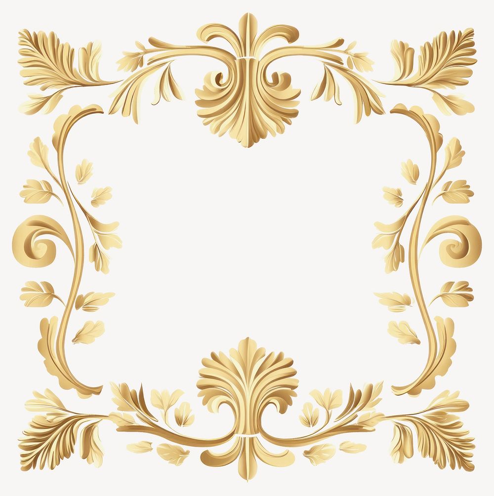 Gold decorative ancient Greek frame | Free Vector Illustration - rawpixel
