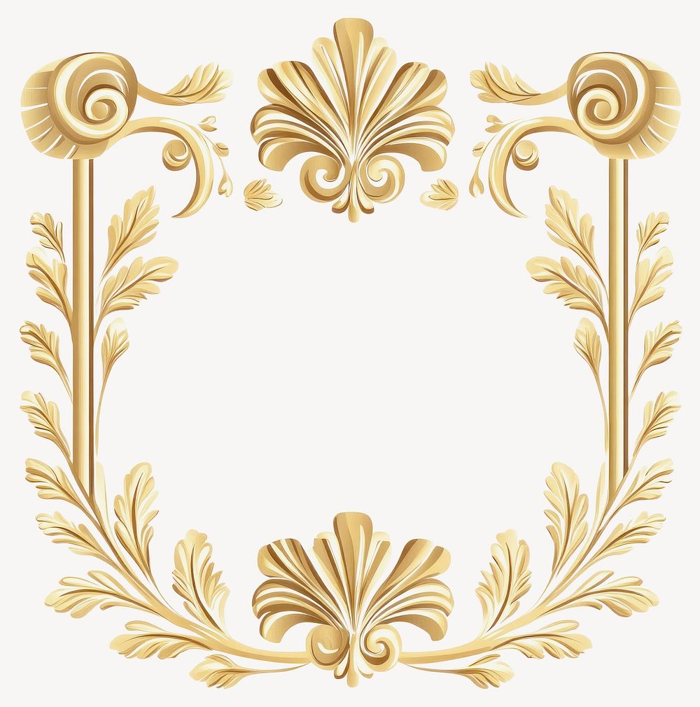 Gold decorative ancient Greek frame | Free Vector Illustration - rawpixel