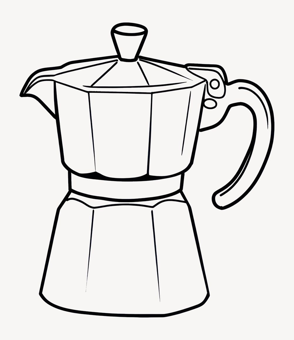 Coffee moka pot art appliance | Free Vector Illustration - rawpixel