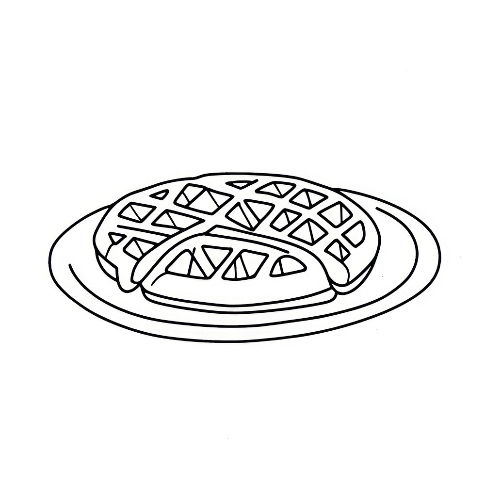 Waffle drawing art sketch. | Free Photo Illustration - rawpixel