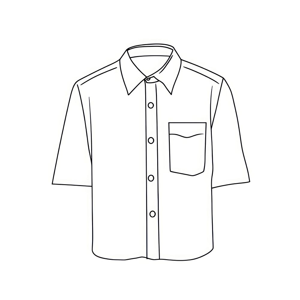 White shirt art clothing drawing. | Free Photo Illustration - rawpixel