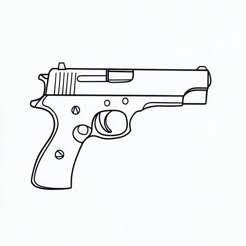 Gun firearm handgun drawing. | Free Photo Illustration - rawpixel