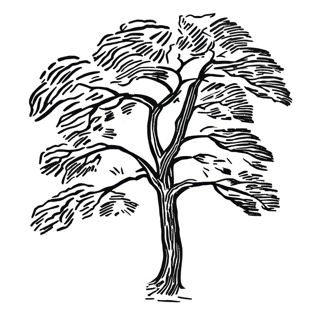 Alder tree drawing art sketch. | Free Photo Illustration - rawpixel