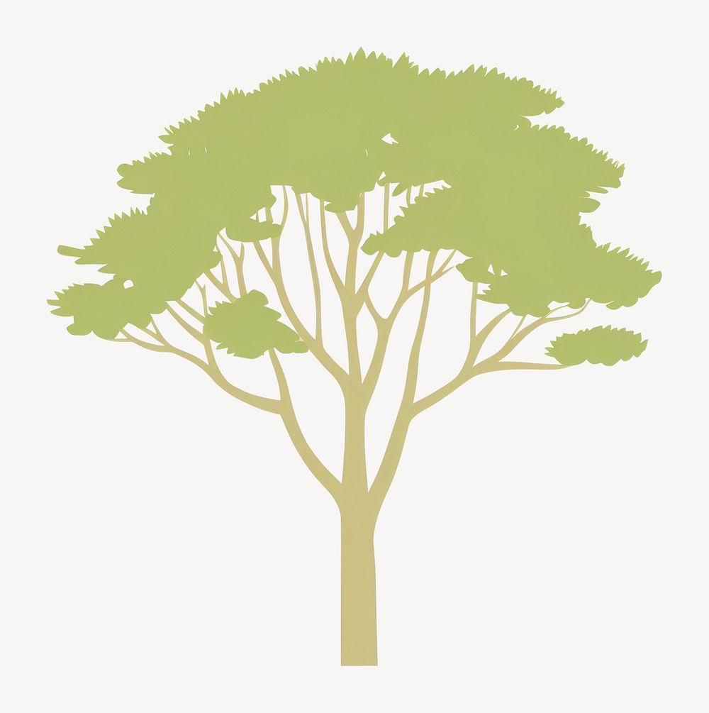 Acacia tree illustration simple minimalistic | Free Vector - rawpixel
