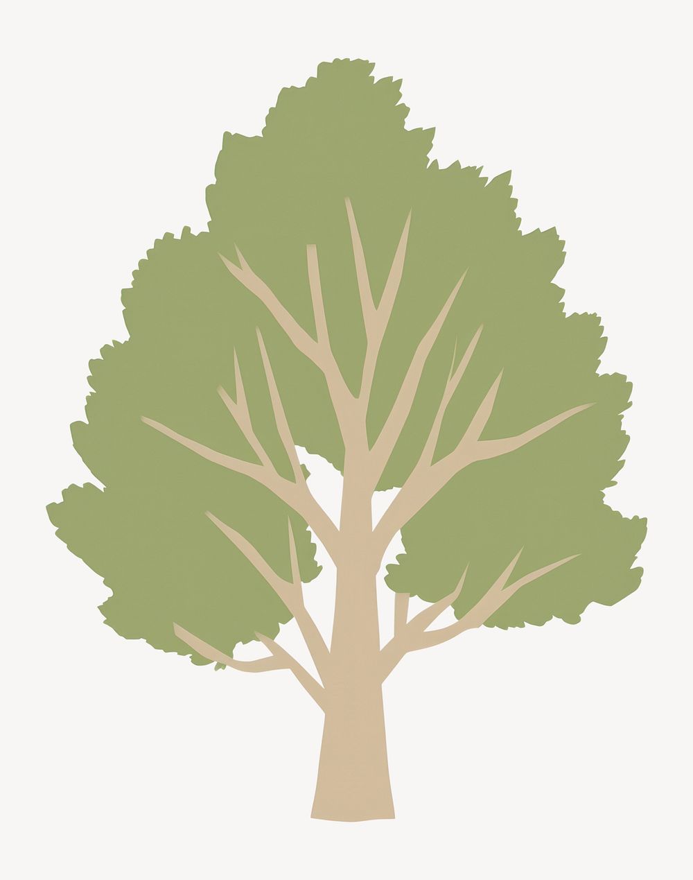 Tall oak tree illustration art | Free Vector - rawpixel