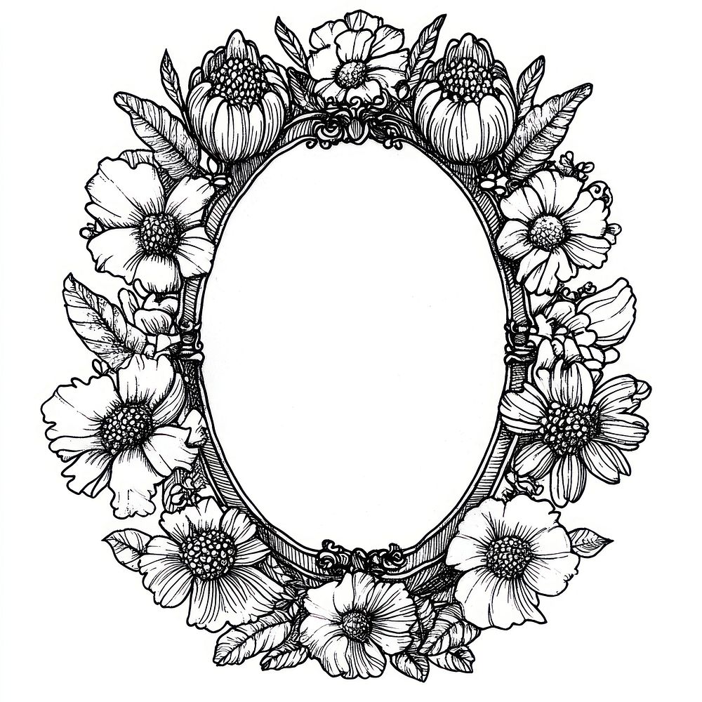 Oval shape Frame wedding frame | Free Photo Illustration - rawpixel