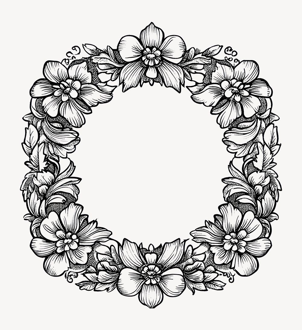 Rectangle shape Frame flower frame | Free Vector - rawpixel