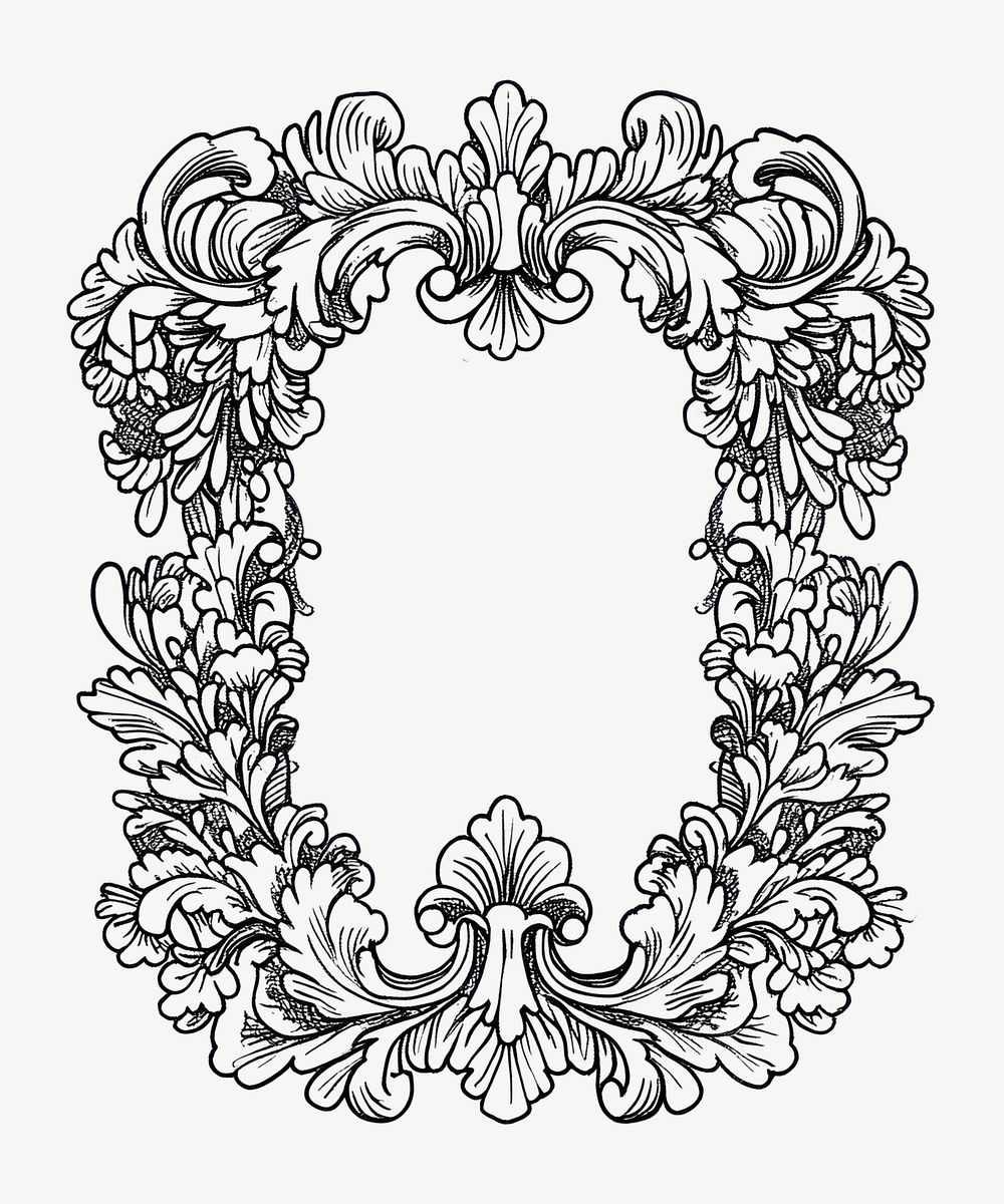 Rectangle shape Frame art wedding | Free Vector - rawpixel