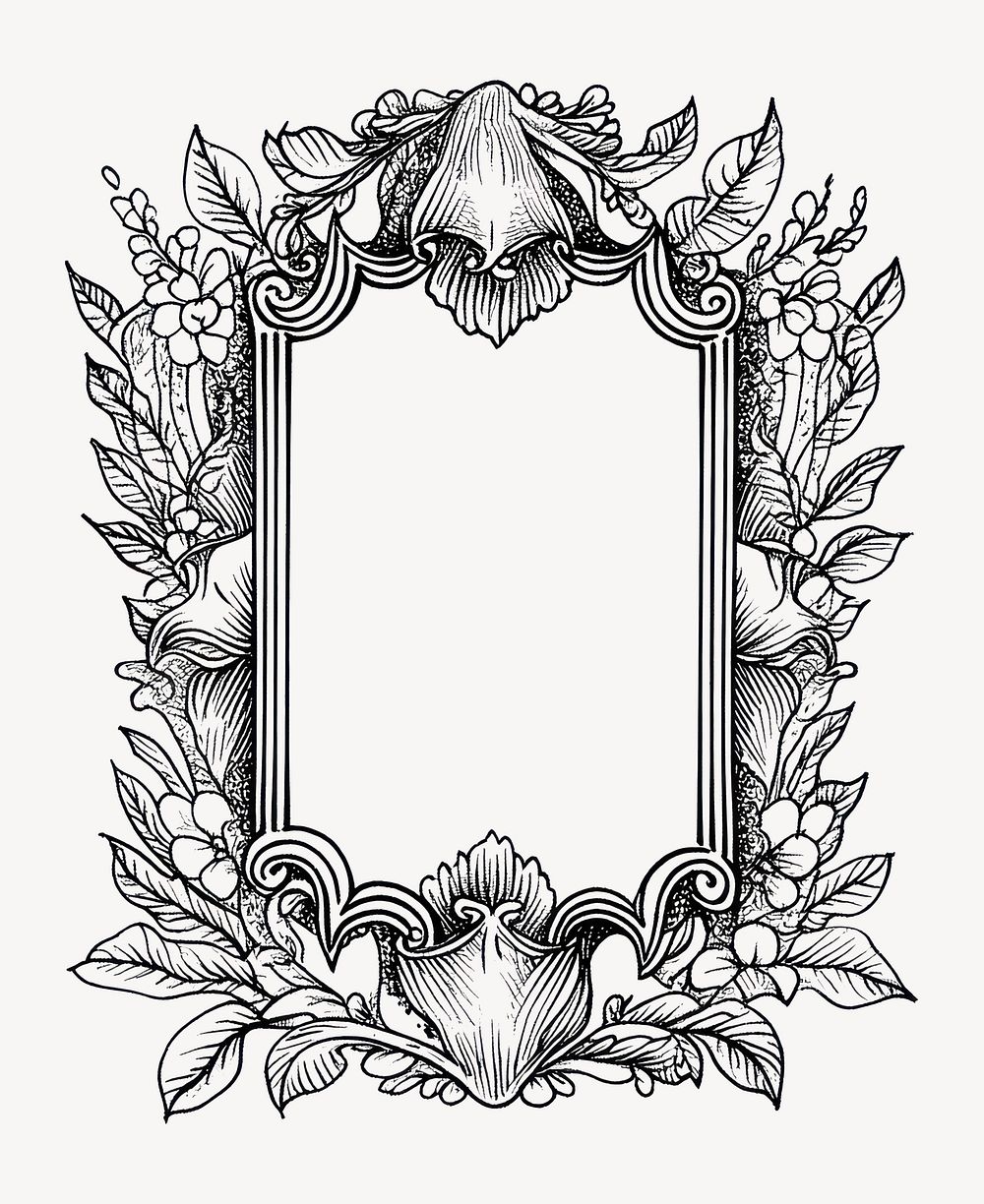Rectangle shape Frame black white | Free Vector - rawpixel