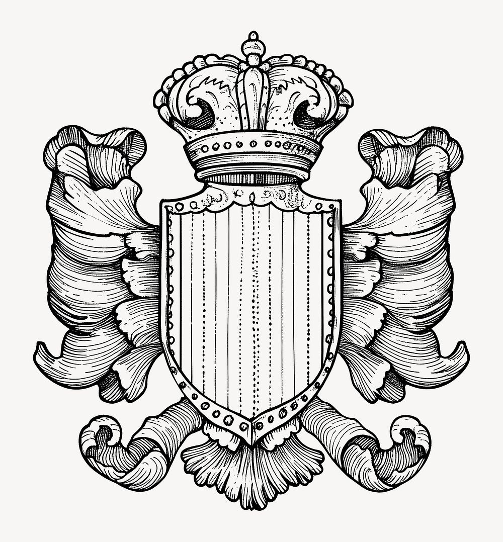 Two engrailed top coat arms | Free Vector - rawpixel