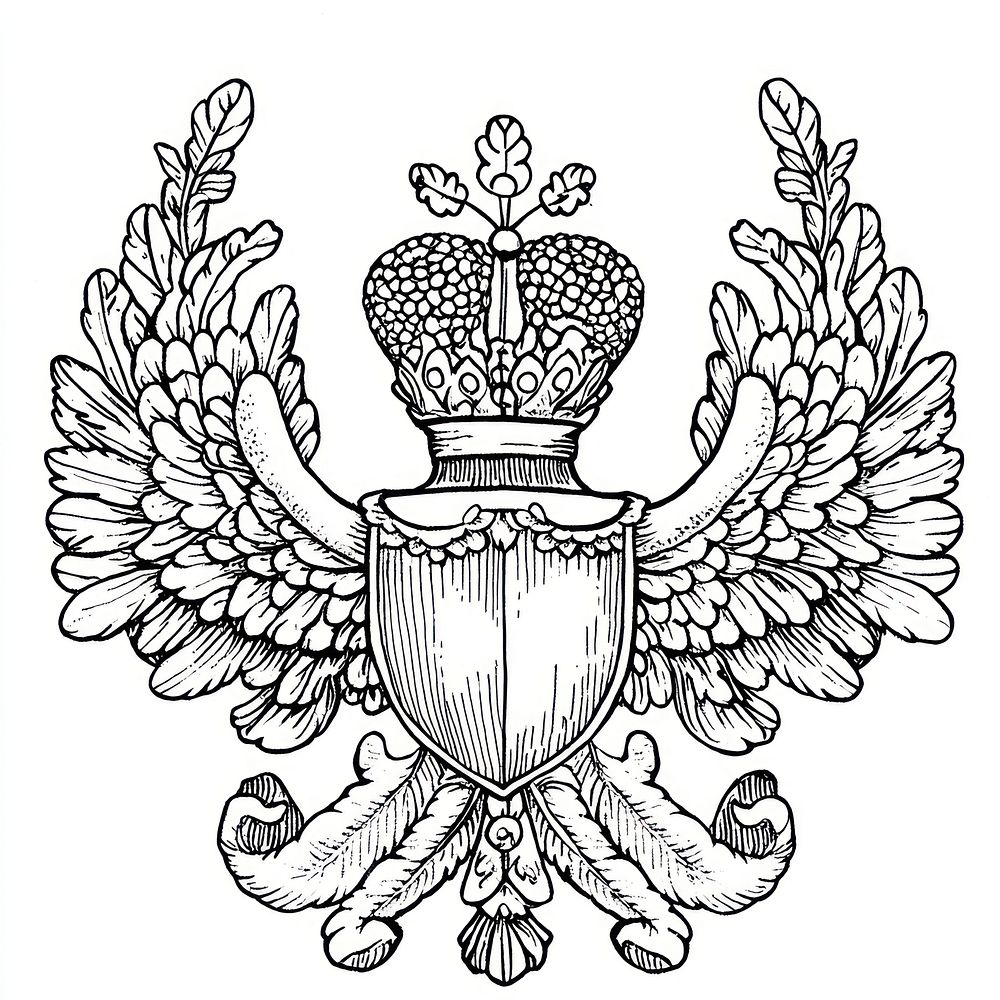 Two engrailed top coat arms | Free Photo Illustration - rawpixel