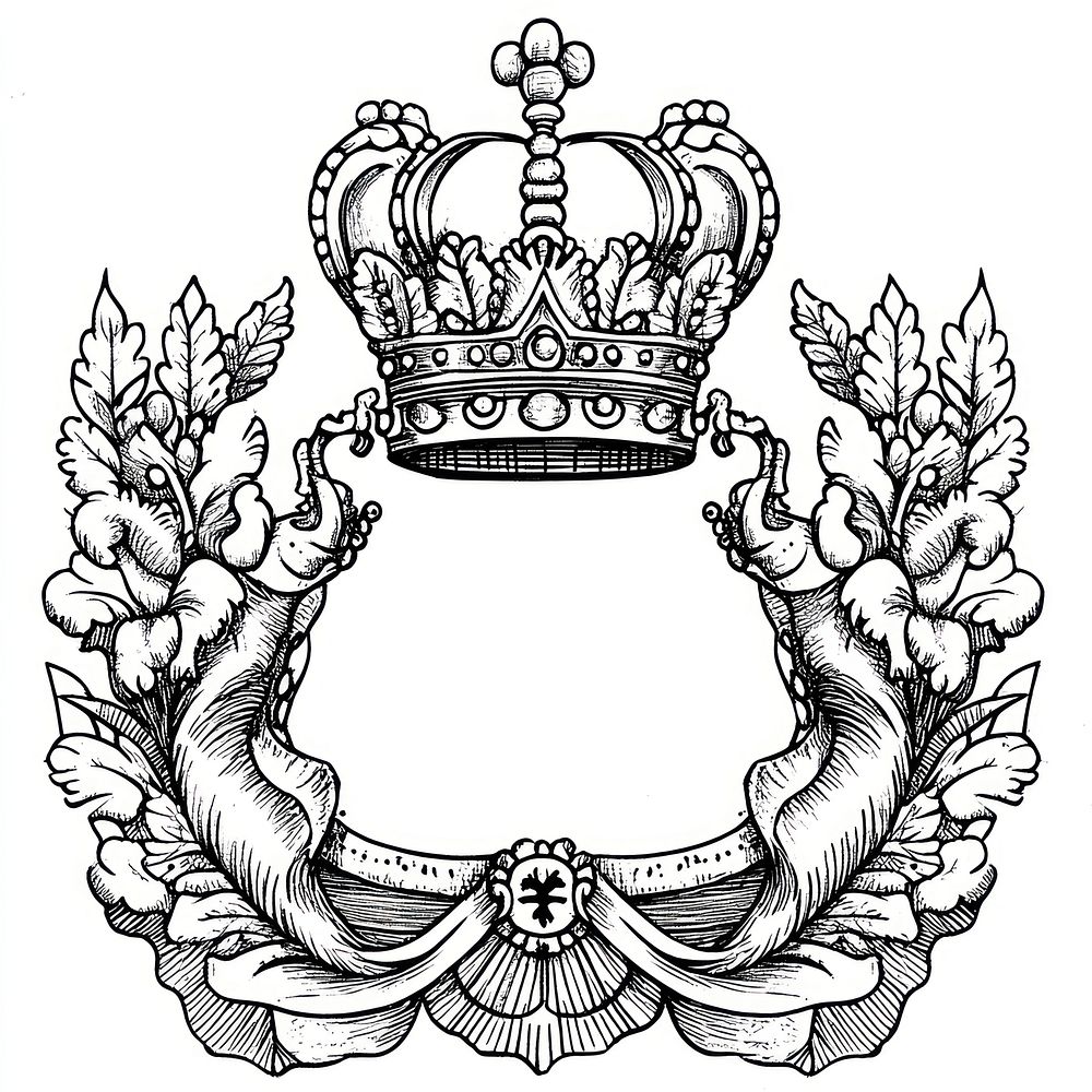 Baroque wedding tow engrailed top | Free Photo Illustration - rawpixel