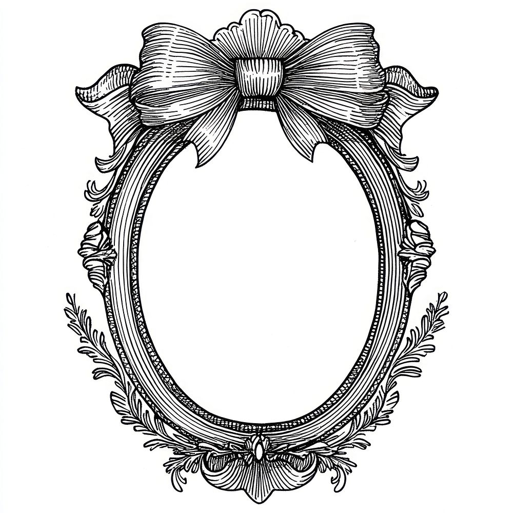 Oval ribbon Frame bow frame | Free Photo Illustration - rawpixel