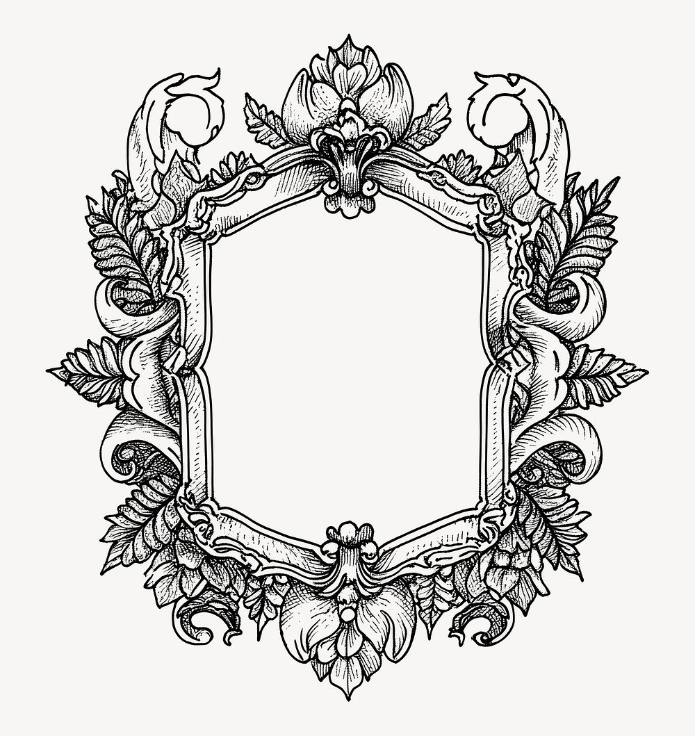 Individual hand drawn Vintage Frame | Free Vector - rawpixel