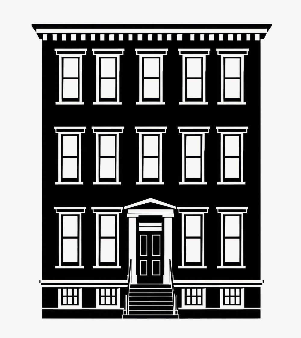 Vintage Colonial townhouses architecture illustration | Free Vector ...