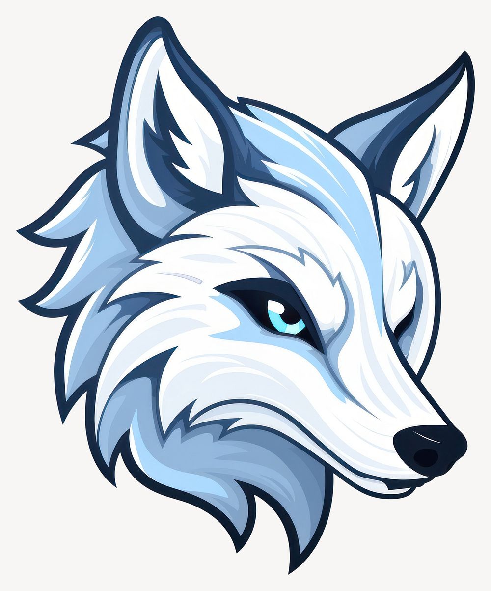 Arctic fox head retro logo | Free Vector - rawpixel