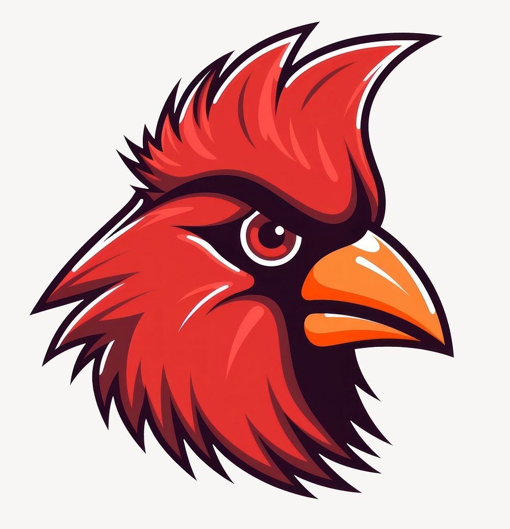 Cardinal face retro logo illustration | Free Vector - rawpixel
