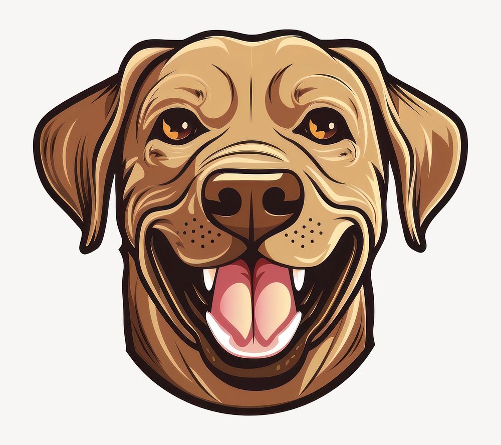 Labrador dog head retro logo | Free Vector - rawpixel