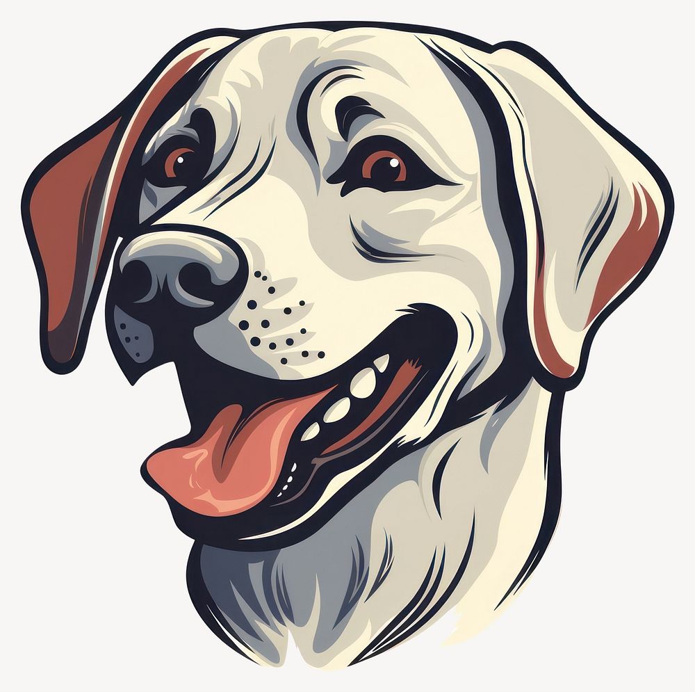 Labrador dog head retro logo | Free Vector - rawpixel