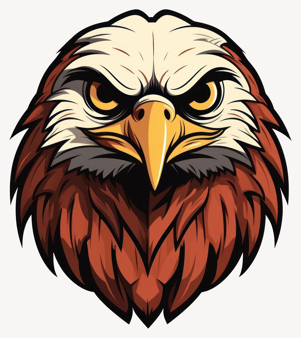Hawk face retro logo illustration | Free Vector - rawpixel