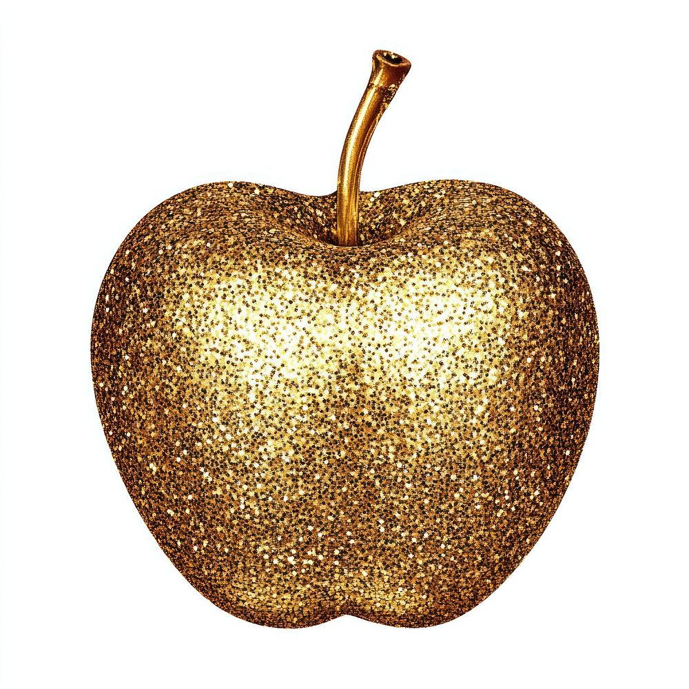 Gold glitter apple fruit illustration | Free Photo Illustration - rawpixel
