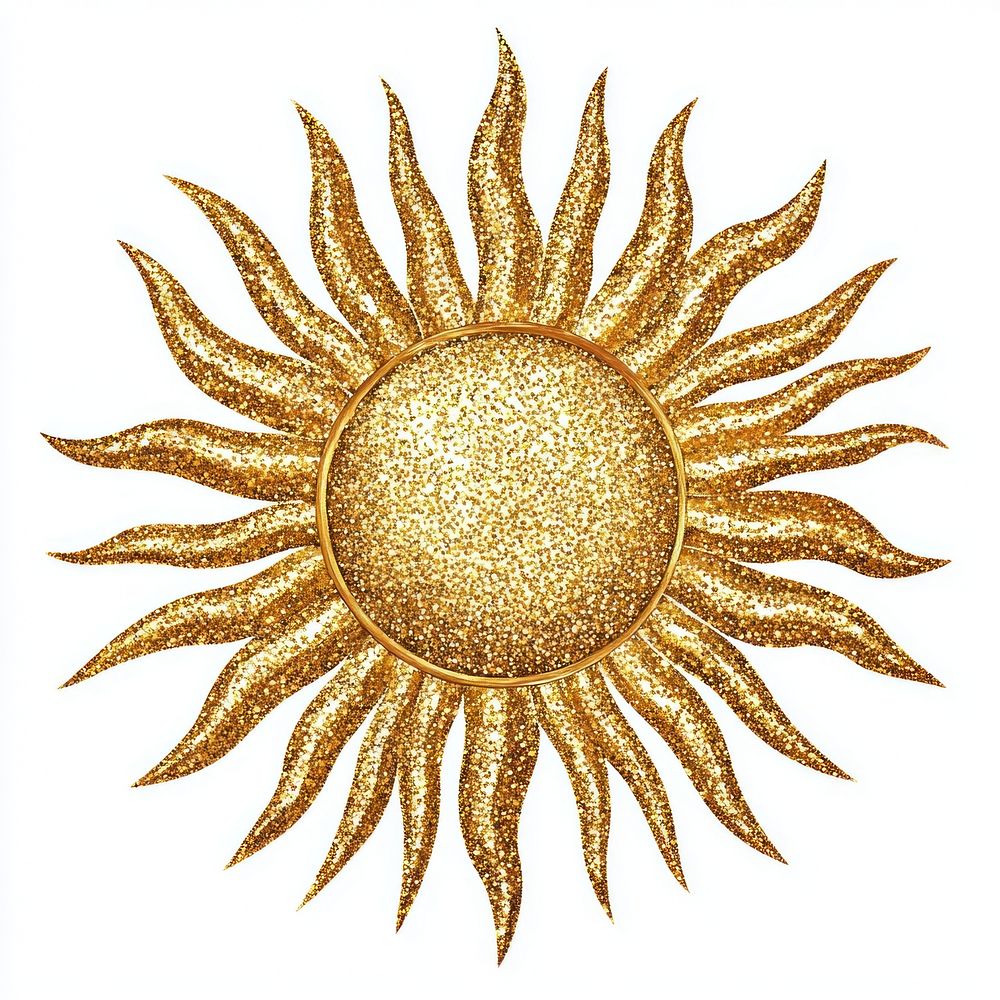 Gold glitter sun art invertebrate | Free Photo Illustration - rawpixel